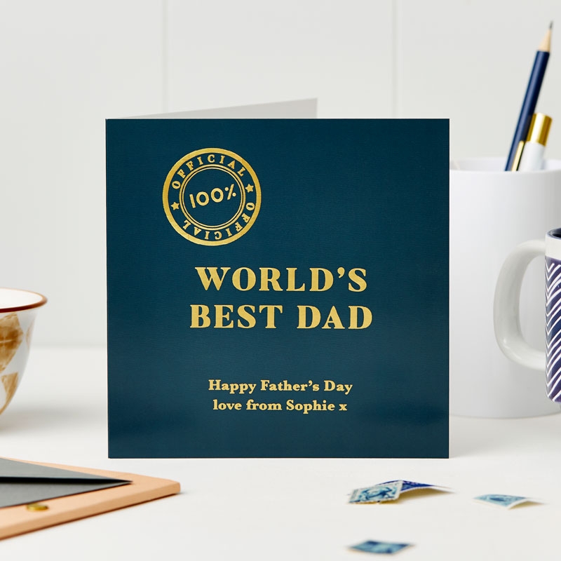 World's Best Dad Foiled Card | Martha Brook