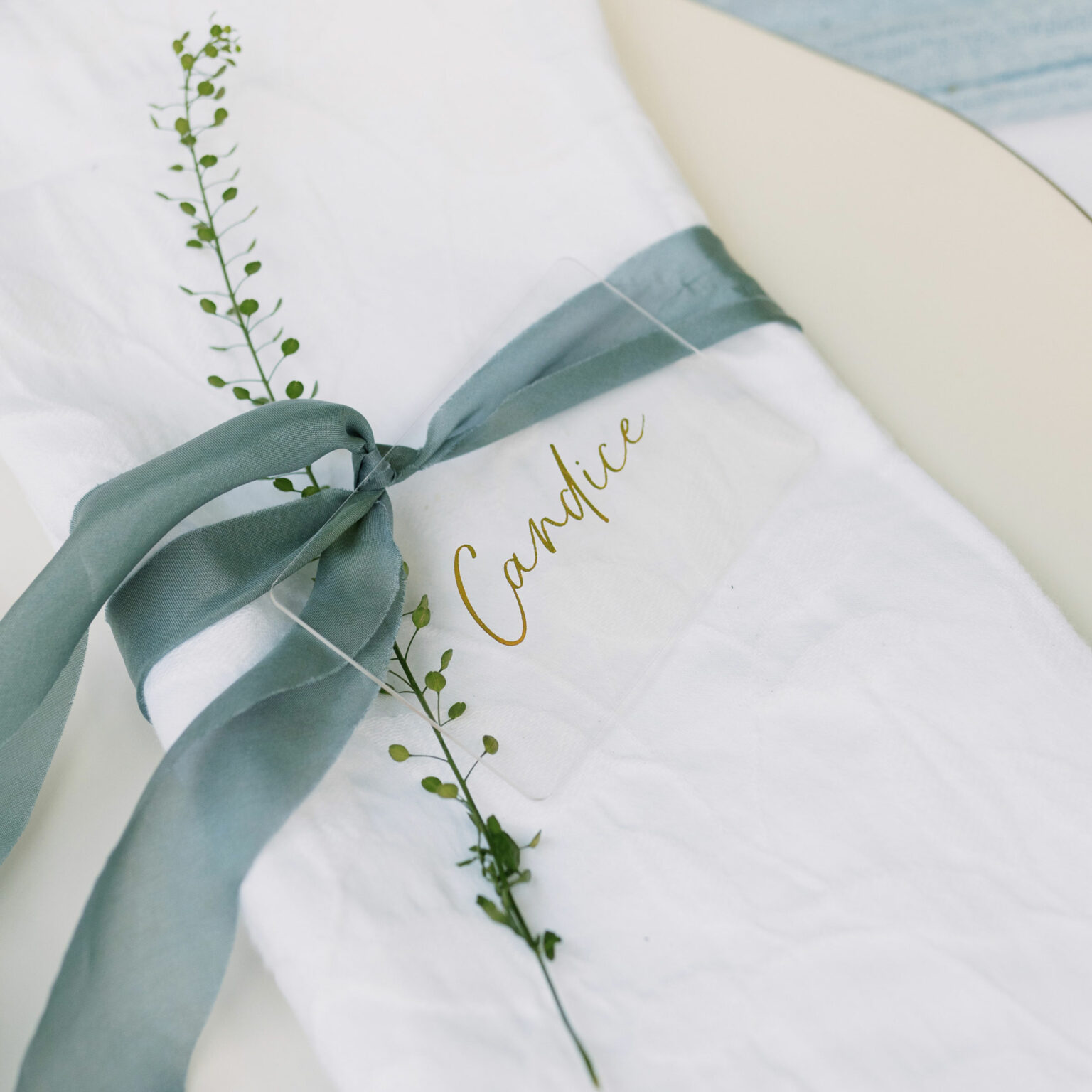 Personalised Wedding Favour Place Setting | Martha Brook