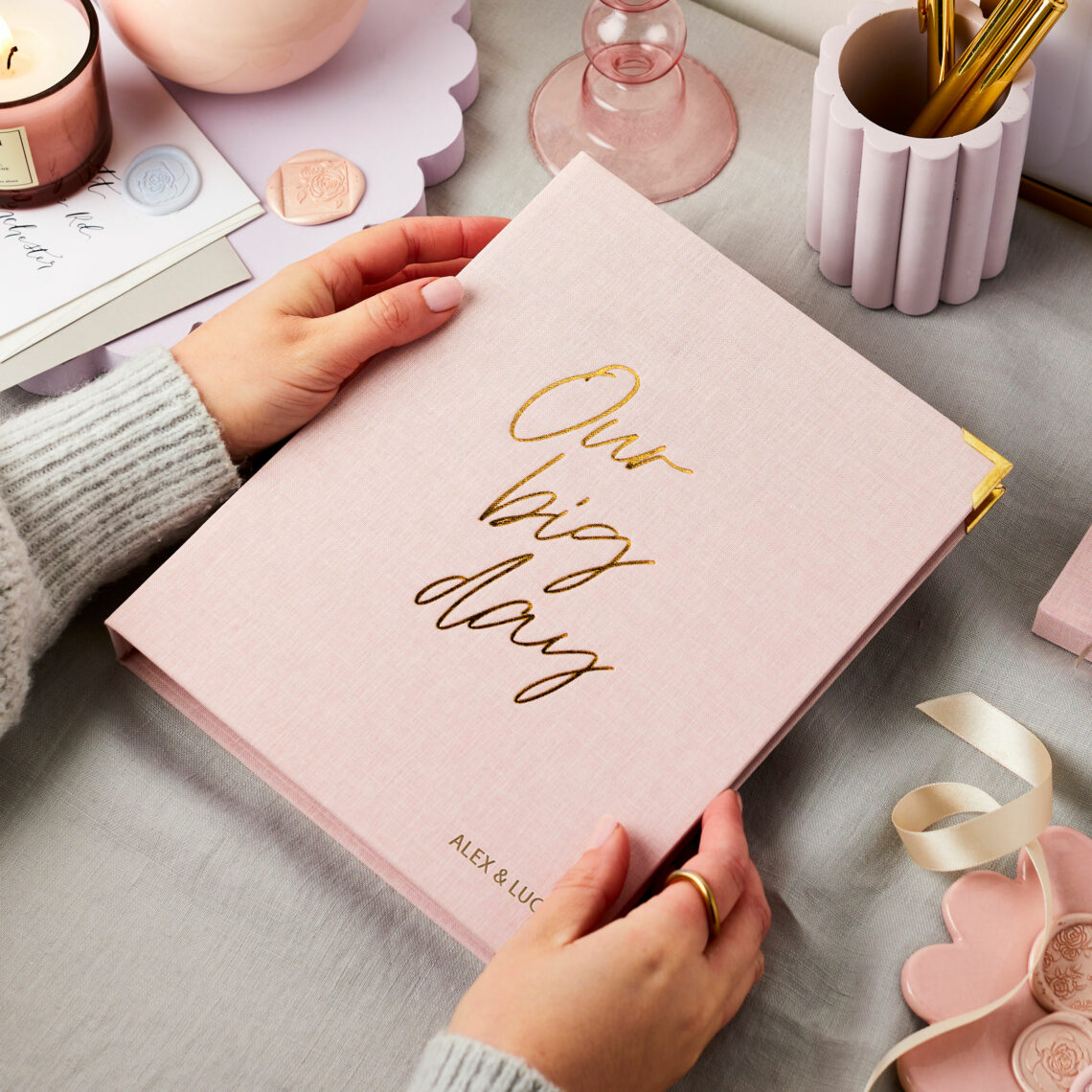 Personalised Lilac Wedding Planner and Organiser | Martha Brook