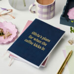 Personalised Any Text Vegan Leather Notebook | Martha Brook